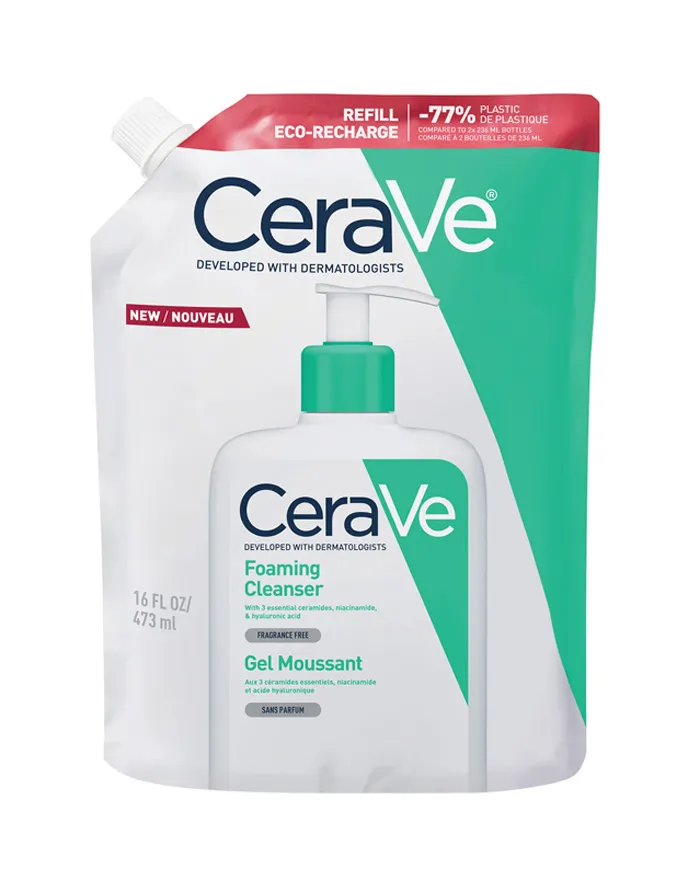 CeraVe Foaming Cleanser Refill 473ML for Normal-to-Oily Skin | Gel Face ...
